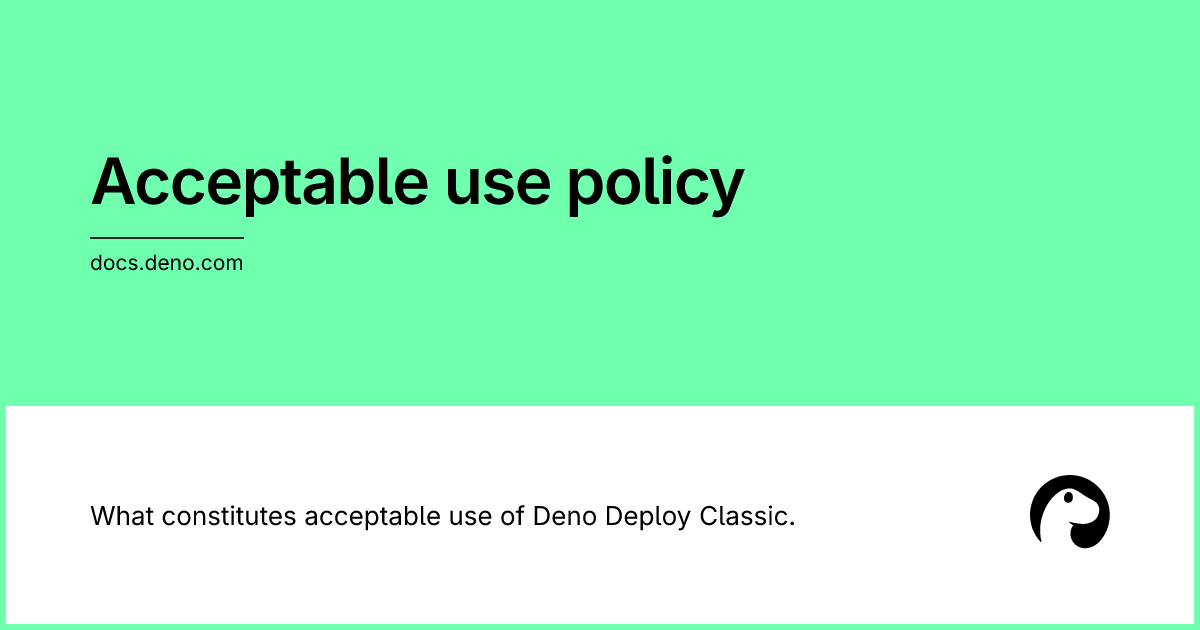 Acceptable use policy