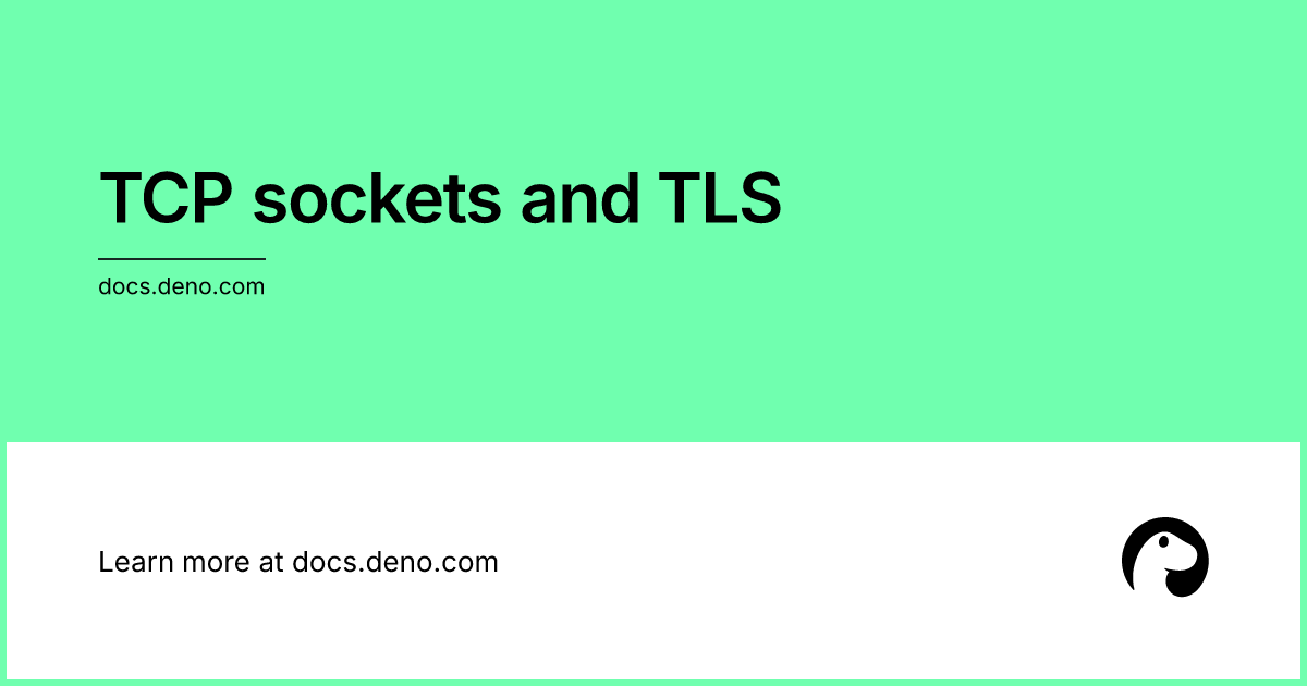 TCP sockets and TLS