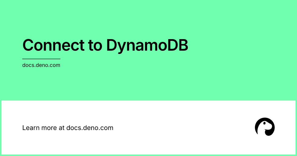 Connect To Dynamodb