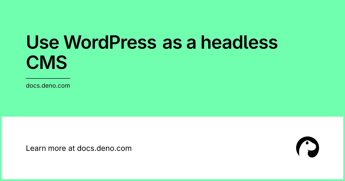 Use WordPress as a headless CMS Use WordPress as a headless CMS