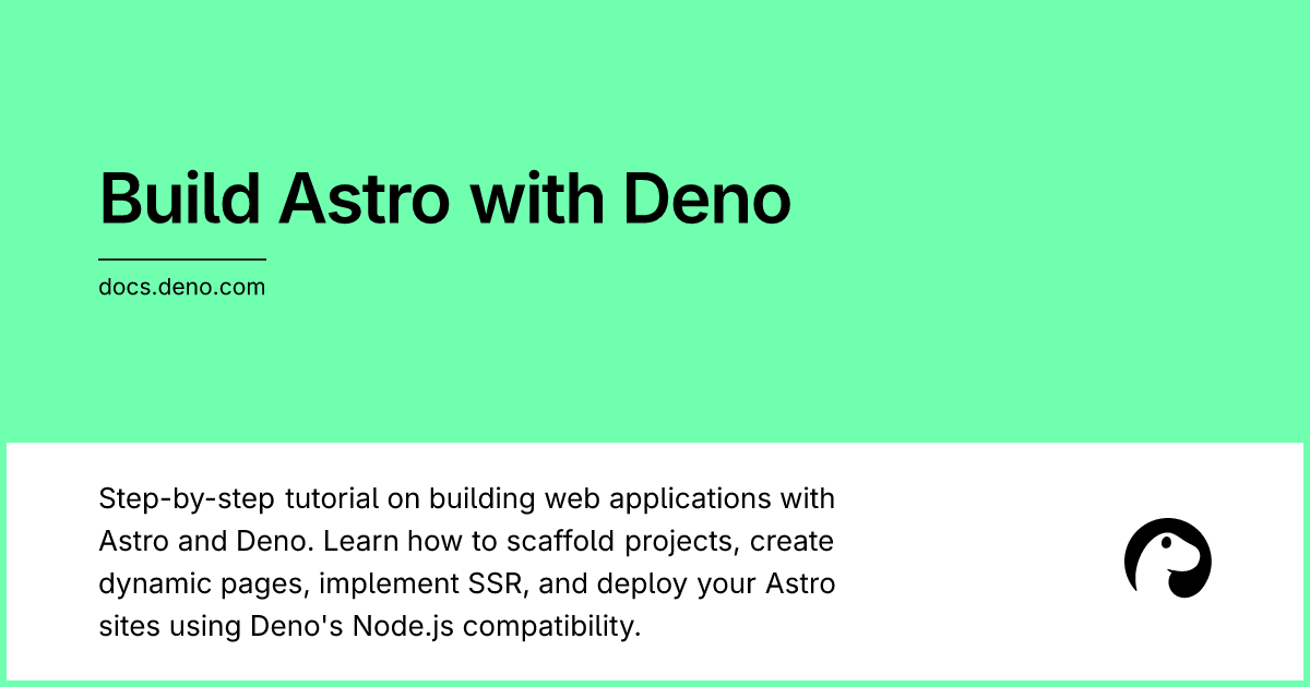 Build Astro with Deno