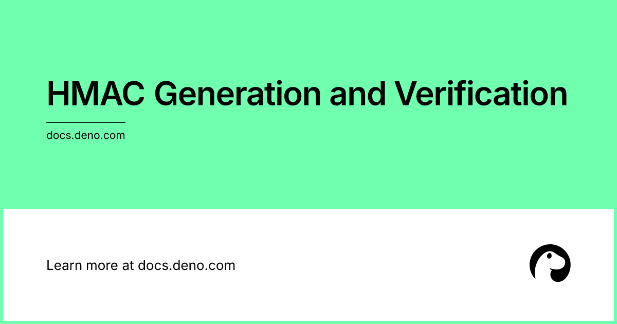 HMAC Generation and Verification