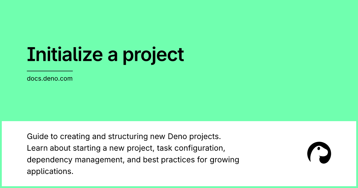 Initialize a project Initialize a project