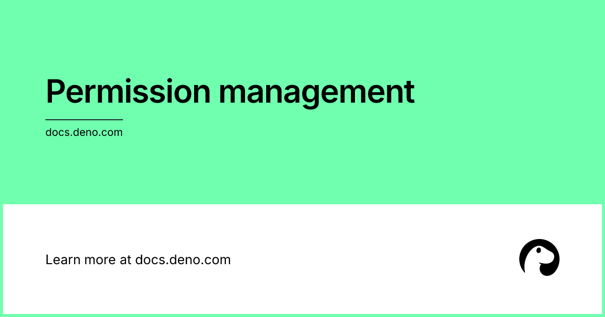 Permission management