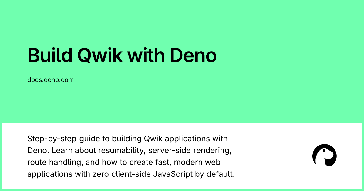 Build Qwik with Deno