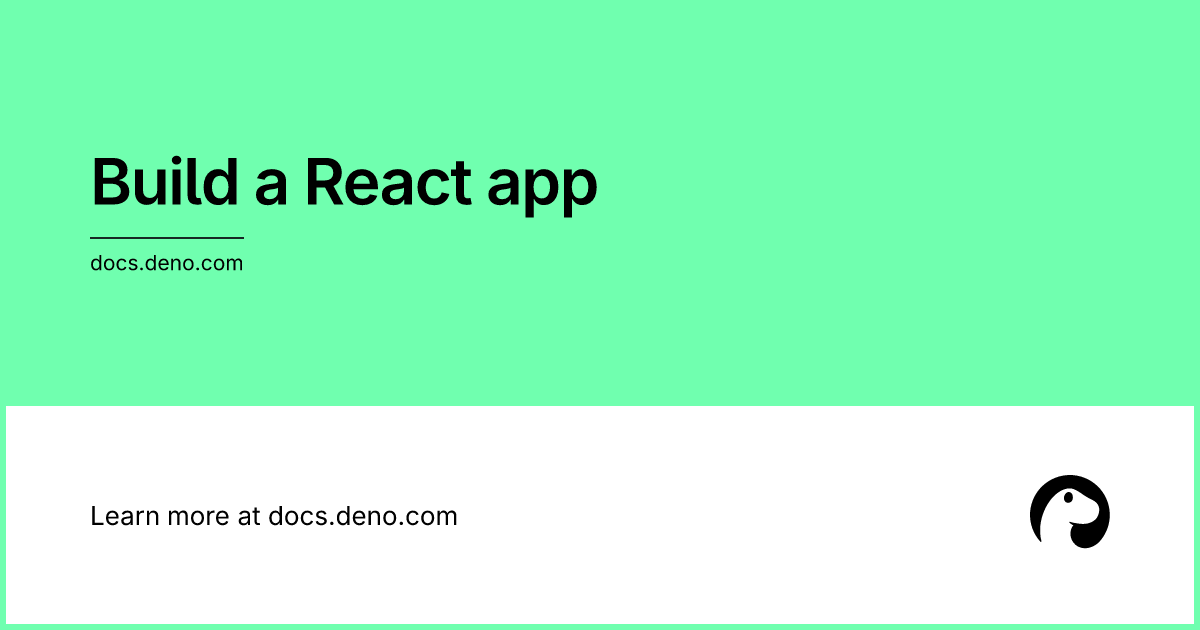 Build a React app