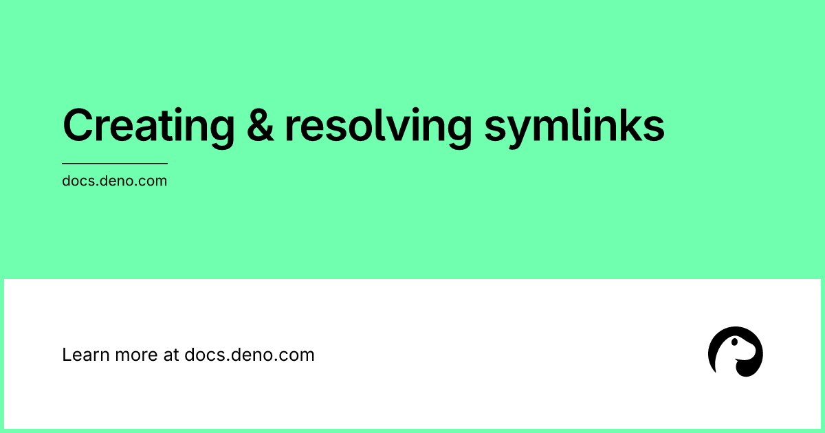 Creating & resolving symlinks
