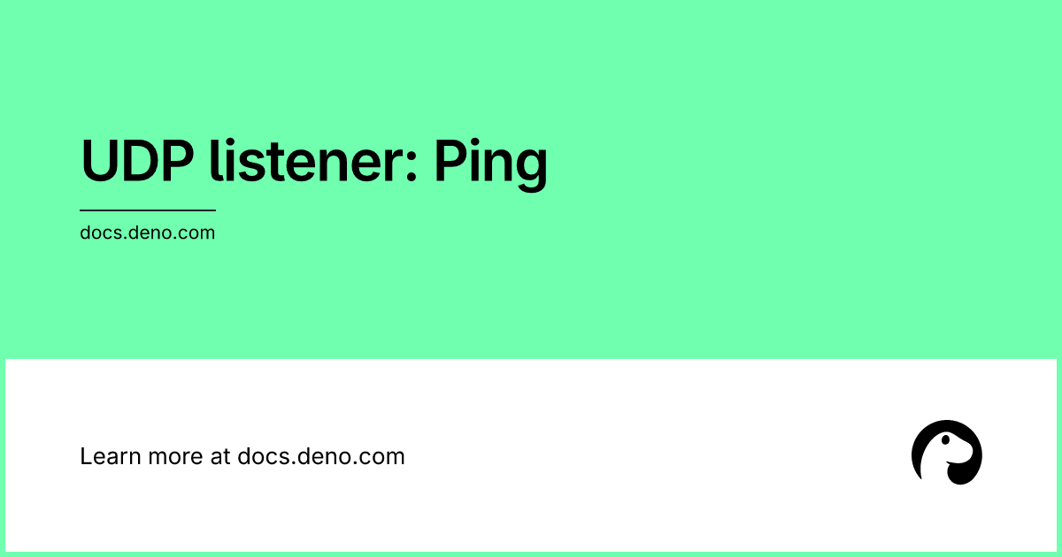 UDP listener: Ping