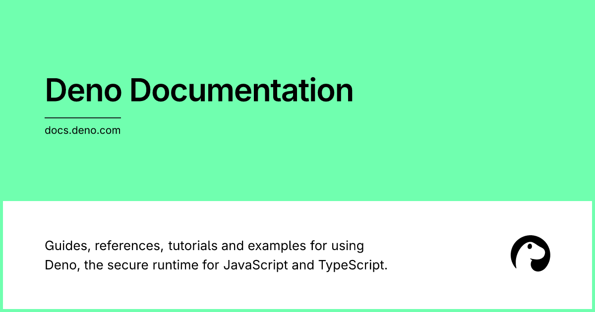 Deno Documentation Deno Documentation