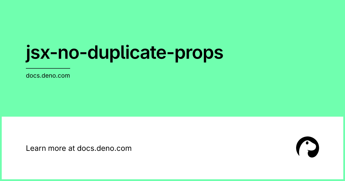 jsx-no-duplicate-props