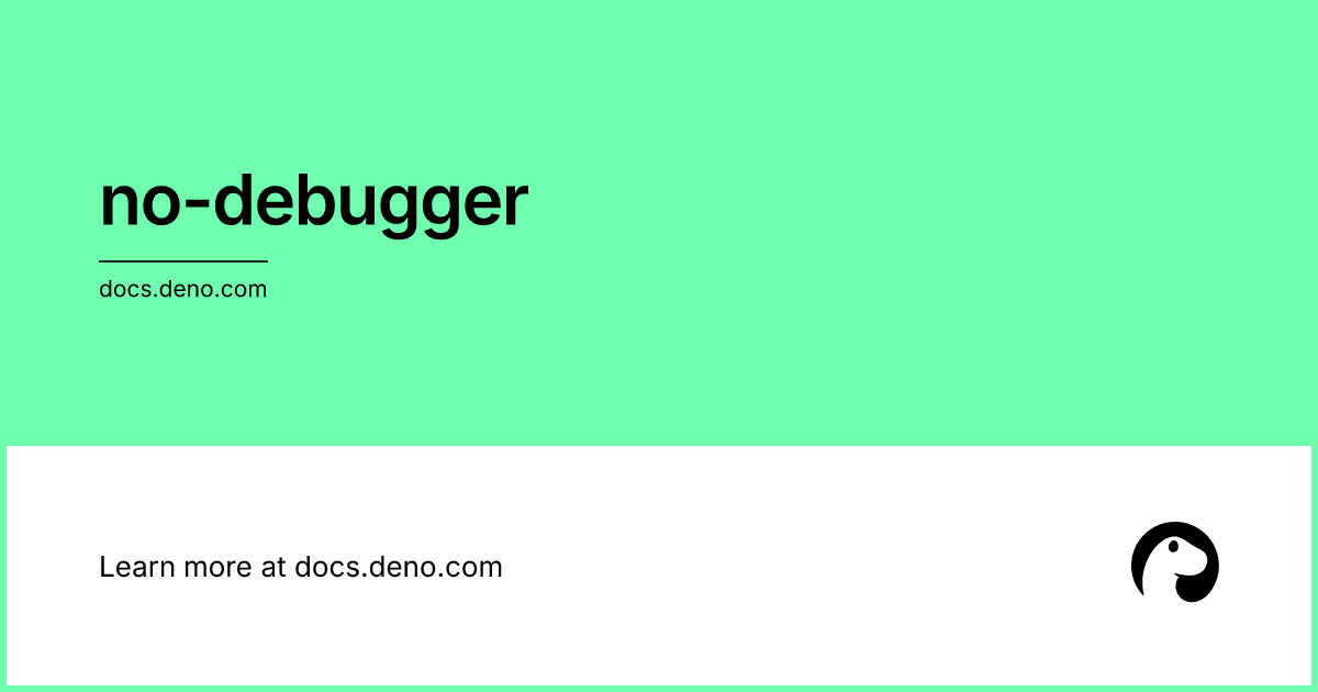 no-debugger