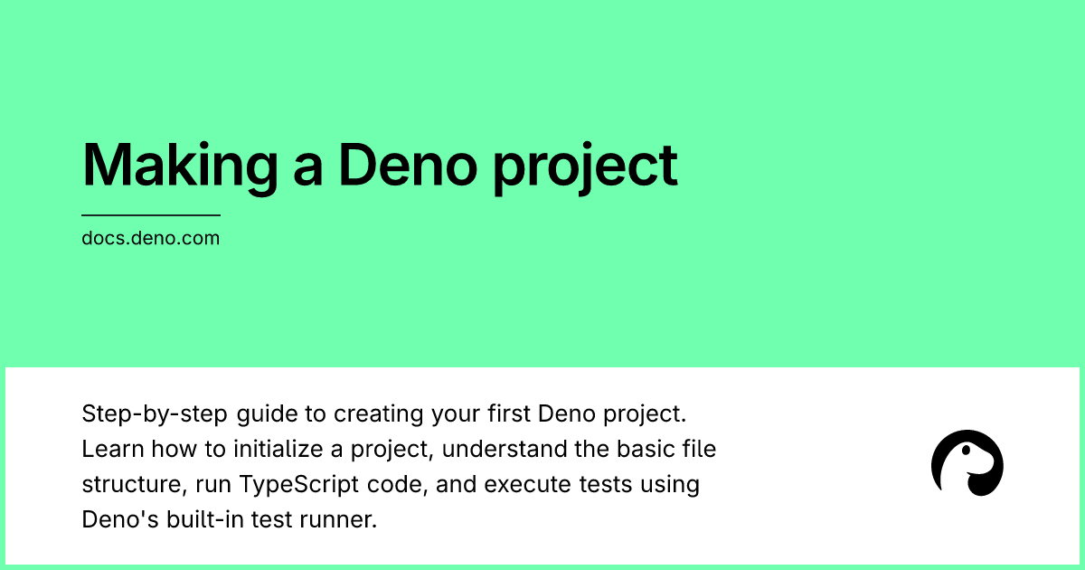 Making a Deno project