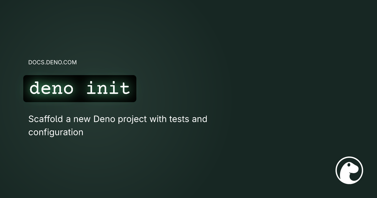 deno init, start a new project