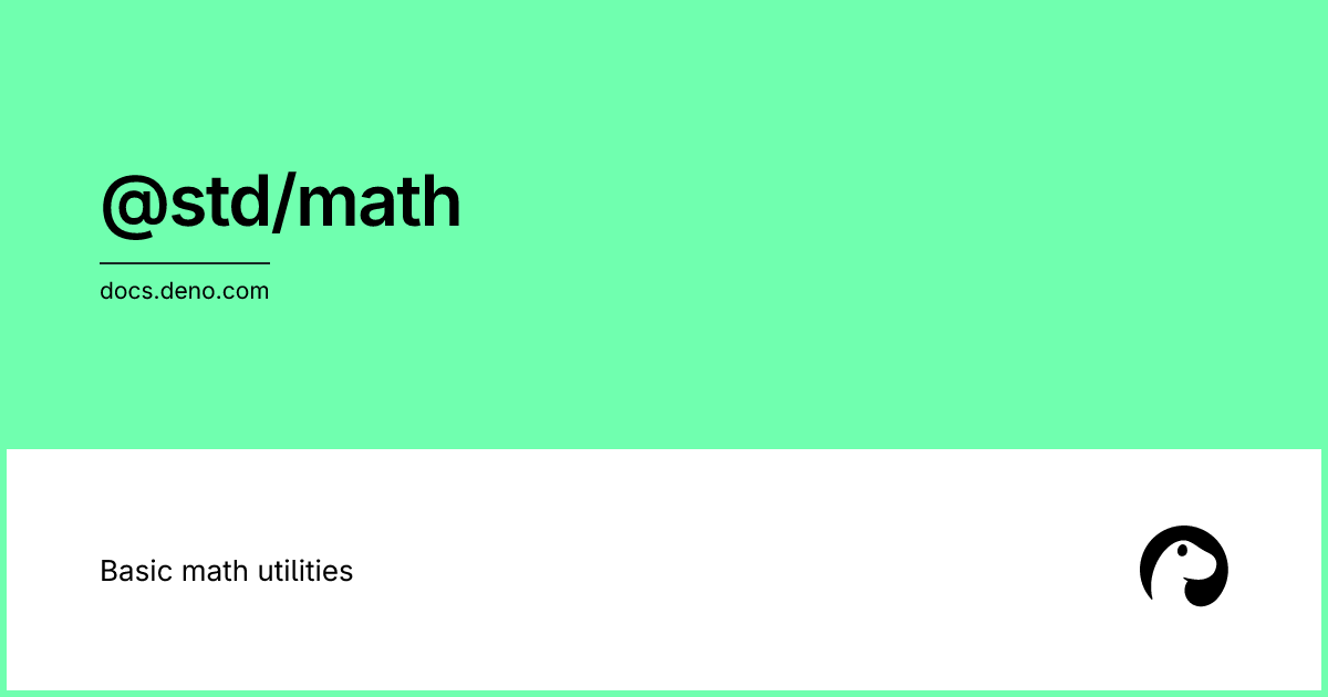 @std/math | Deno Docs